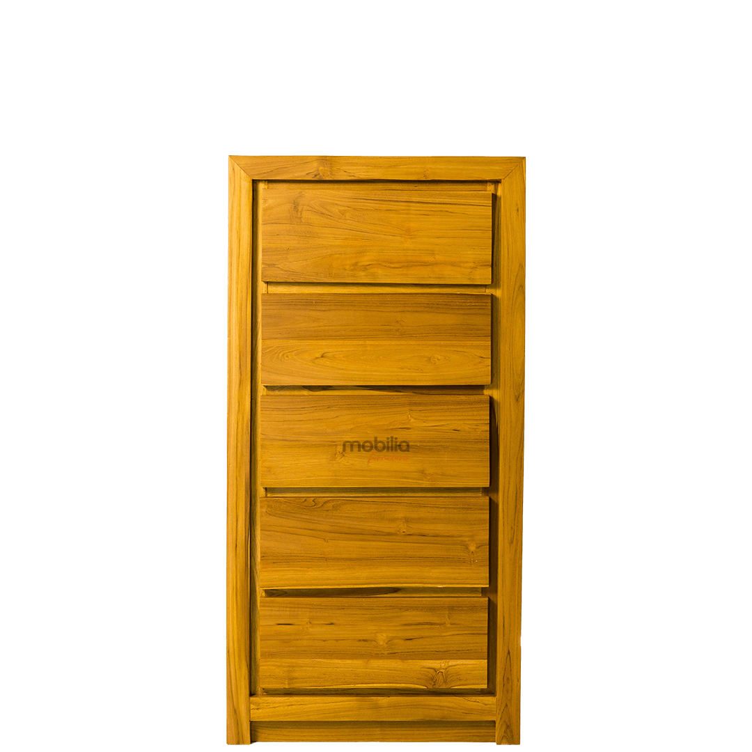 Nebula Rectangular Chest of Drawers with Block Design | Mobilia