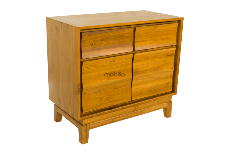 Solaris 100cm Wide Rectangular Chest of Drawers with Wave Design | Mobilia
