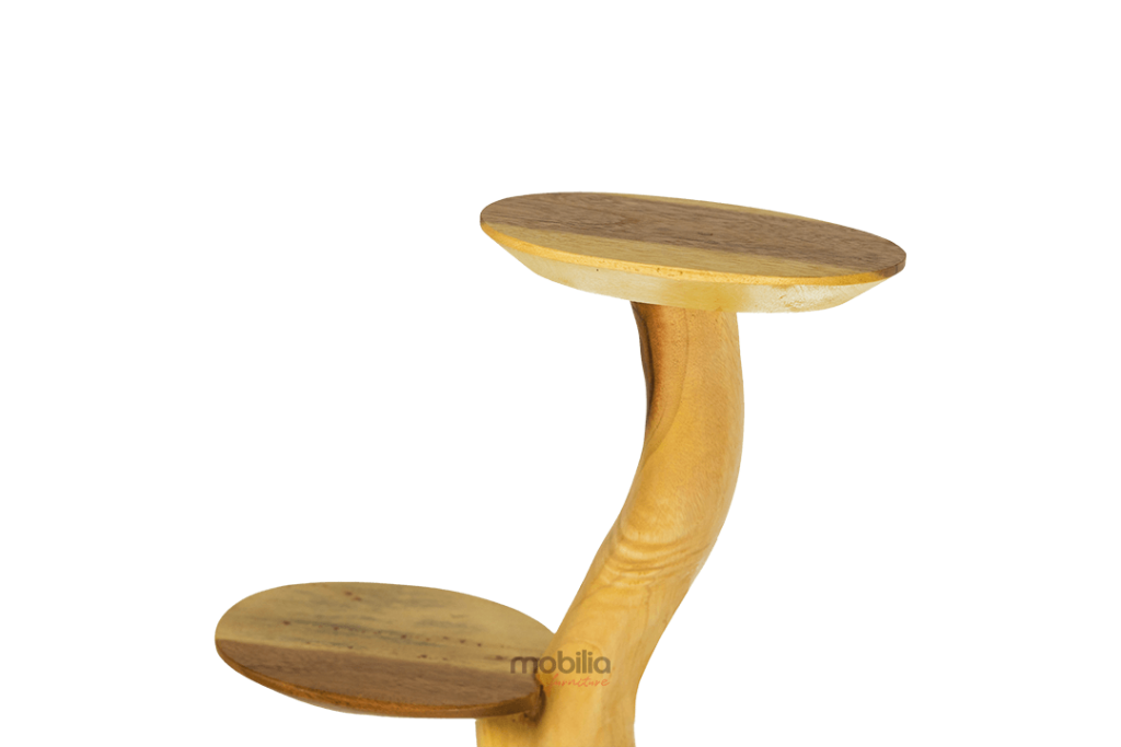 Trezia 140cm Tall Tree Shelf with Plates Design | Mobilia