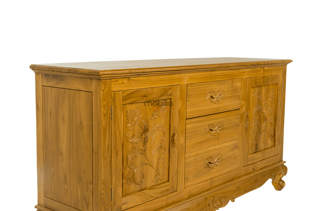 Tulip 150cm Wide Rectangular Bahut with Flower Design | Mobilia