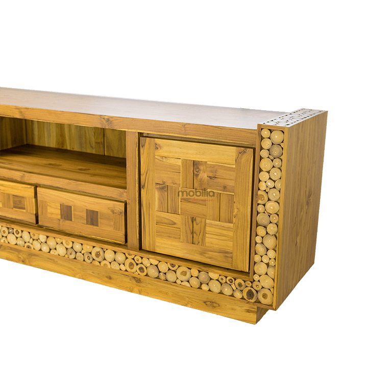 Oslo Rectangular TV Unit with Coin Design | Mobilia