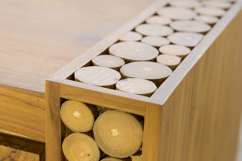 Oslo Rectangular TV Unit with Coin Design | Mobilia