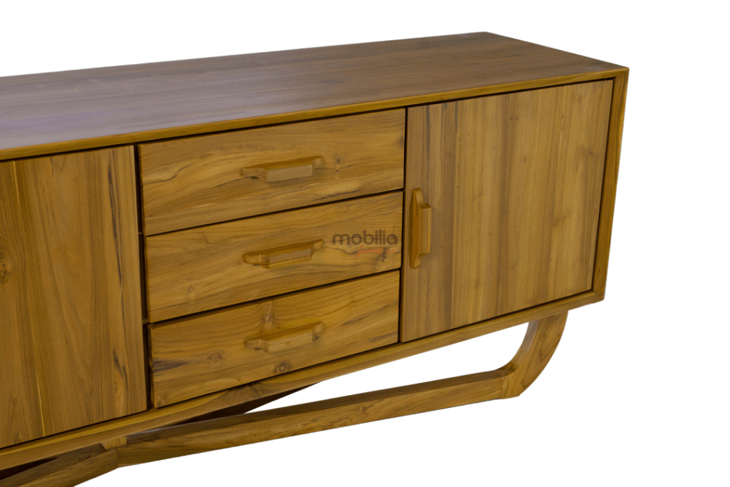 Rome Rectangular TV Unit with Crossed Legs Design | Mobilia