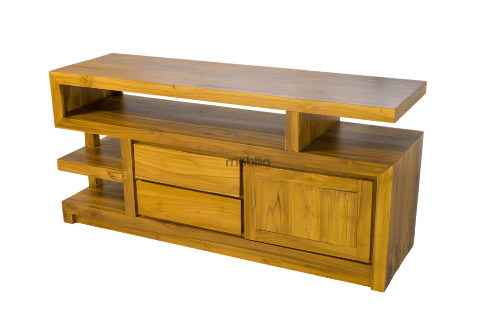 Heraklion Single Door Rectangular TV Unit with Wings Design | Mobilia