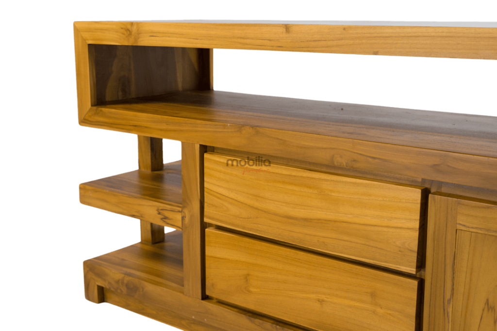 Heraklion Single Door Rectangular TV Unit with Wings Design | Mobilia