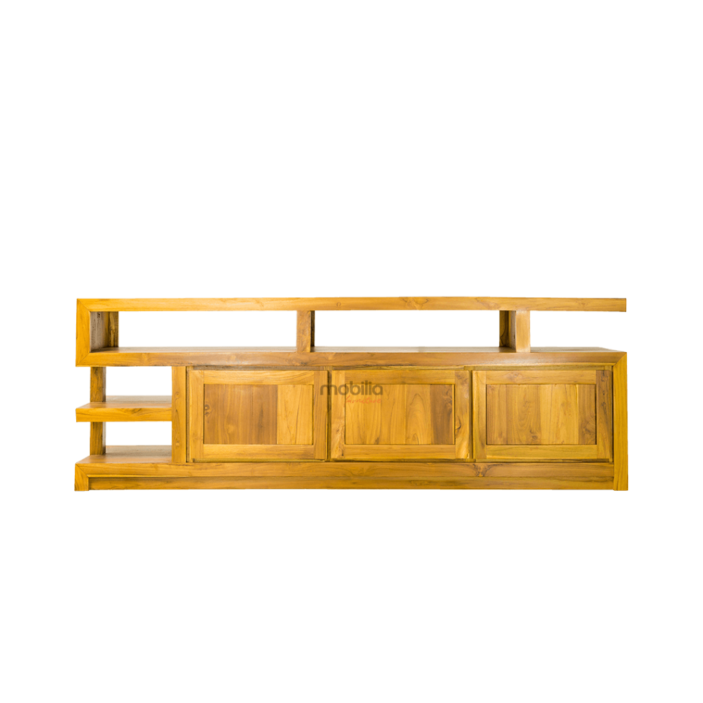 Heraklion Three Doors Rectangular TV Unit with Wings Design | Mobilia
