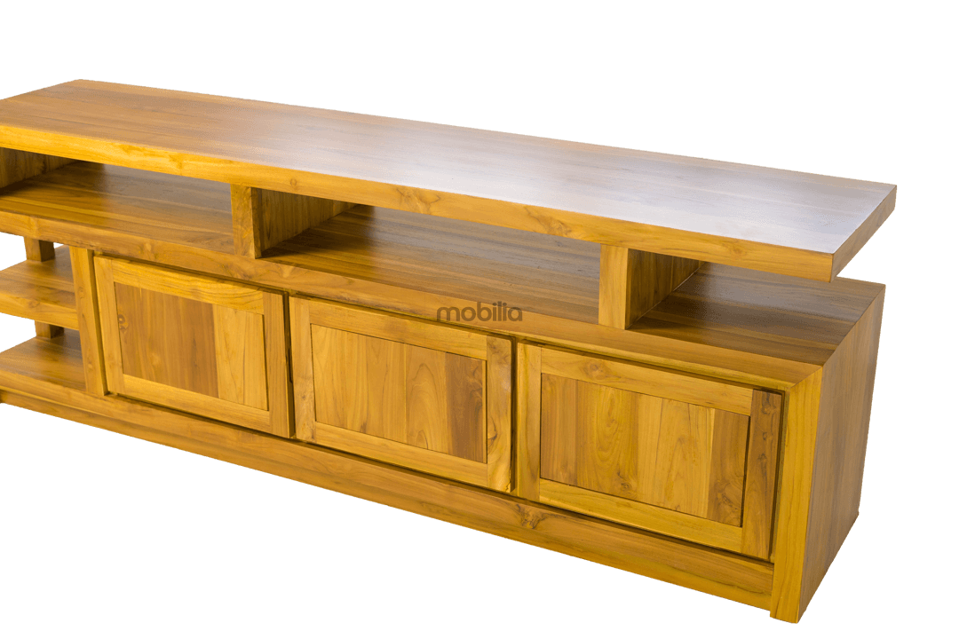 Heraklion Three Doors Rectangular TV Unit with Wings Design | Mobilia