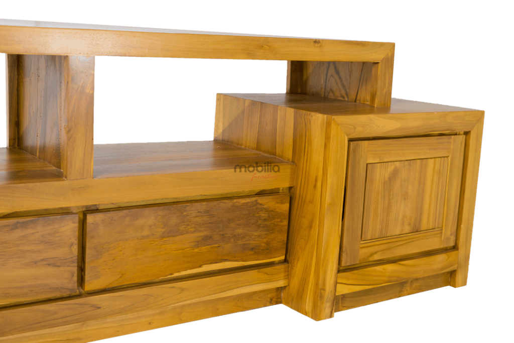 Stockholm Two Drawers Rectangular TV Unit with Modern Design | Mobilia