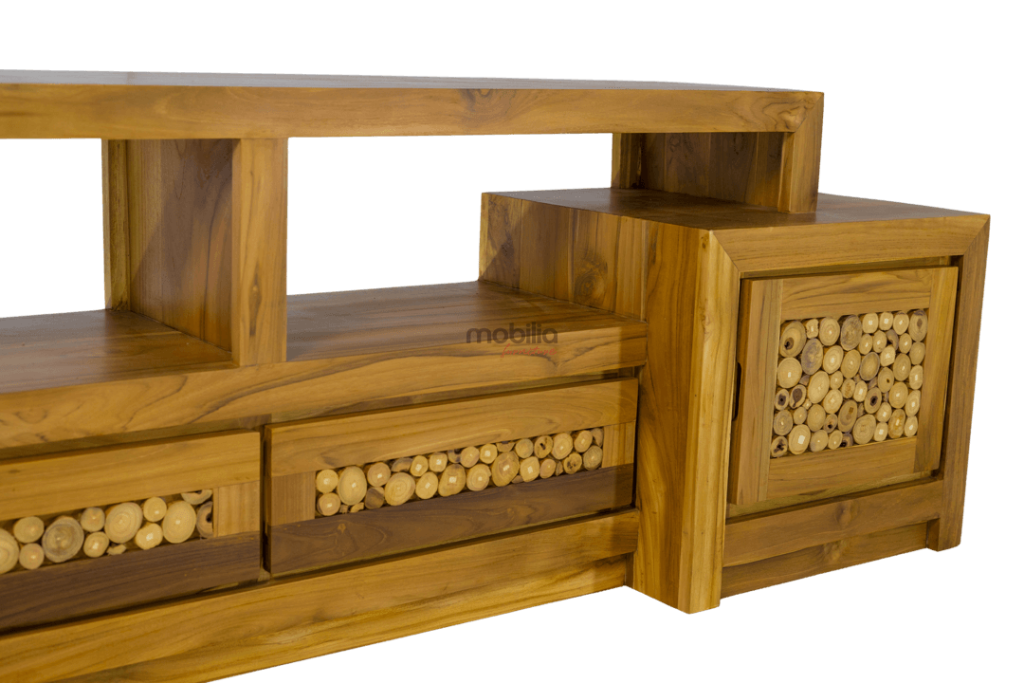 Alexandria Rectangular TV Unit with Coin Design | Mobilia