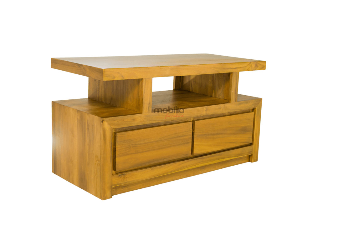 Kyoto Two Drawers Rectangular TV Unit with Modern T Design | Mobilia