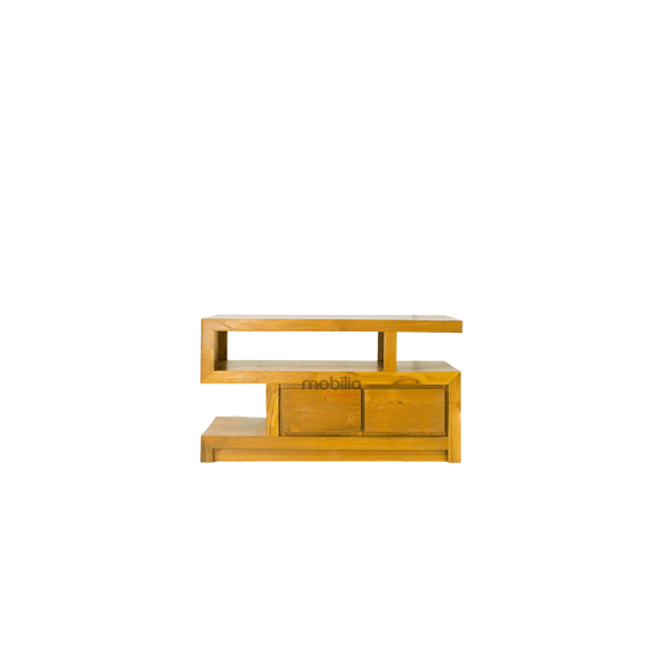 Florence Two Drawers Rectangular TV Unit with Modern S Design | Mobilia