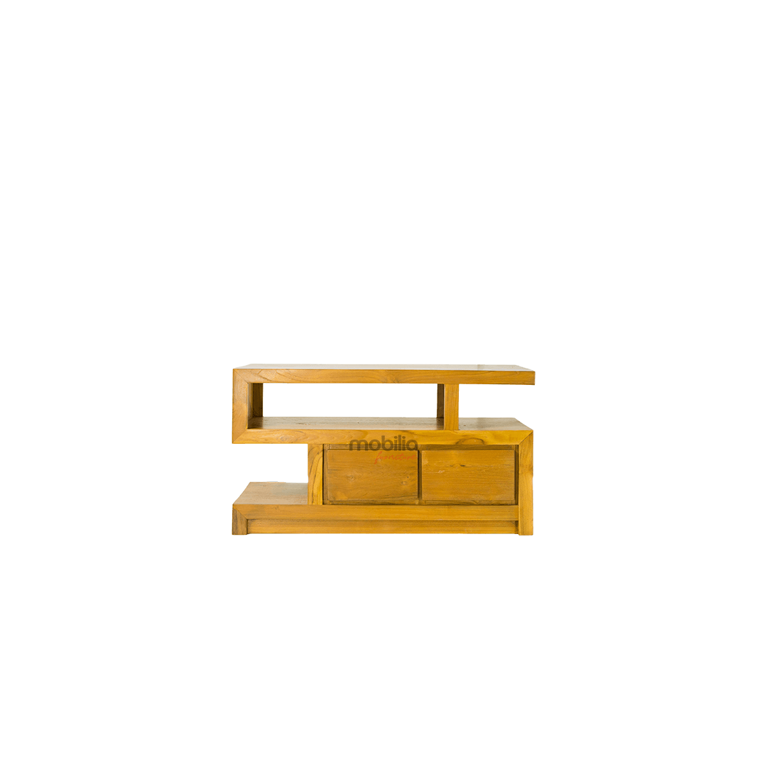 Florence Two Drawers Rectangular TV Unit with Modern S Design | Mobilia