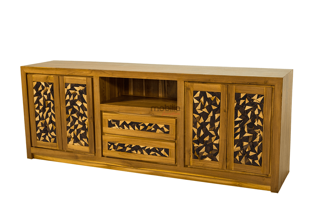 Madrid 200cm Wide Rectangular TV Unit with Sono Design | Mobilia