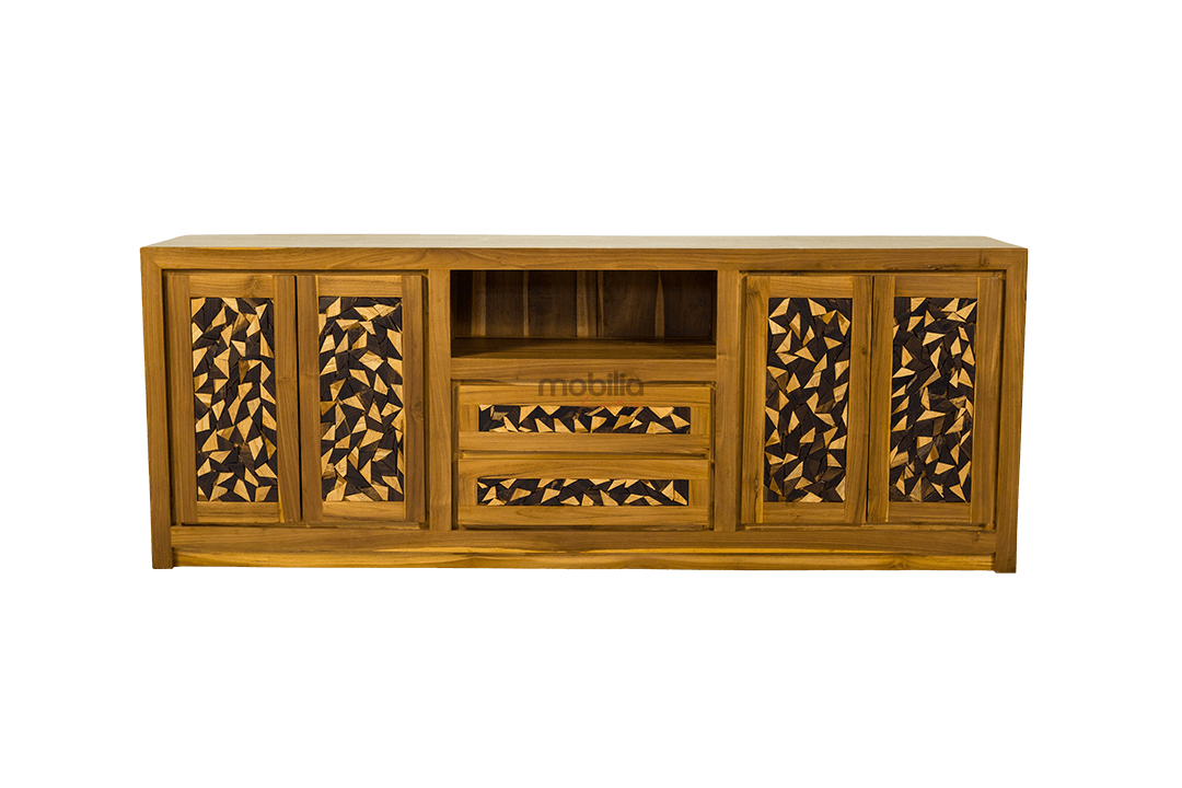 Madrid 200cm Wide Rectangular TV Unit with Sono Design | Mobilia