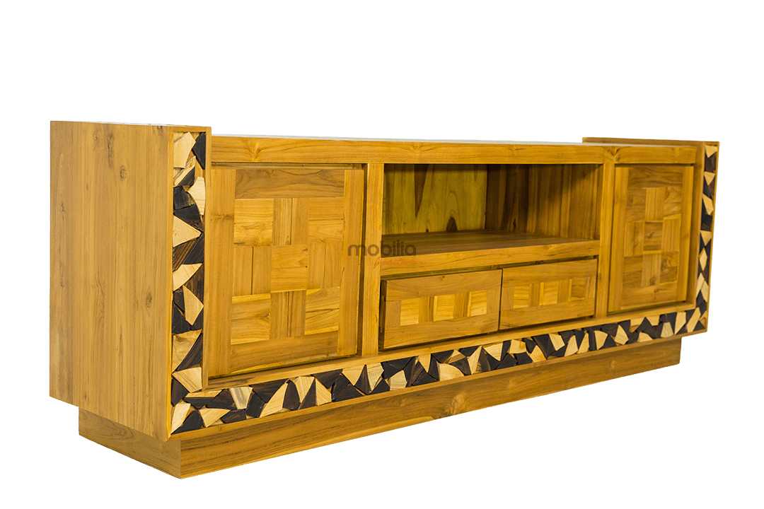 Paris 200cm Wide Rectangular TV Unit with Sono Design | Mobilia