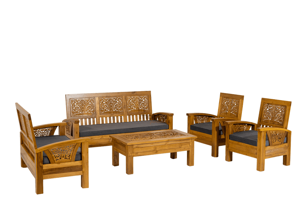 Osaka Sofa Set with Bamboo Design | Mobilia